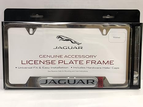 Amazon.com: Jaguar Polished Chrome License Plate Frame: Automotive