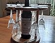Amazon.com: Wine Glass Drying Rack and Bottle Holder, Wooden Wine ...