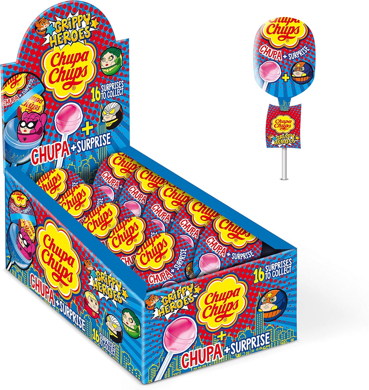 Chupa Chups Surprise Lollipop & Toy - Box of 16 Pieces: Buy Online at Best Price in UAE - Amazon.ae