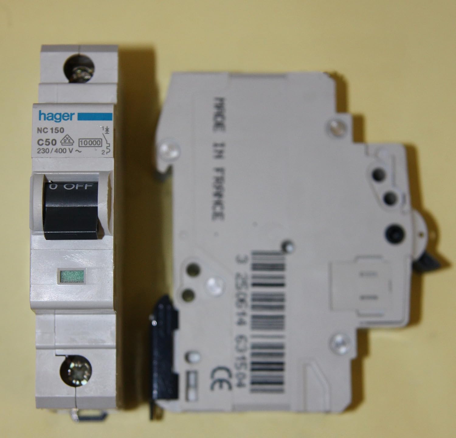 HAGER 50 AMP TYPE C 10 kA MCB CIRCUIT BREAKER 230: Amazon.co.uk ...