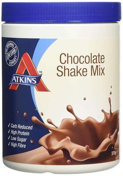Atkins Low Carb, High Protein, Chocolate Shake Mix, 370g (10 Servings ...