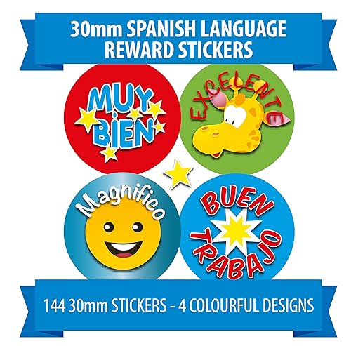 125 x Spanish Reward Stickers. !Magnifico!, !Muy Bien!, !Buen Trabajo ...