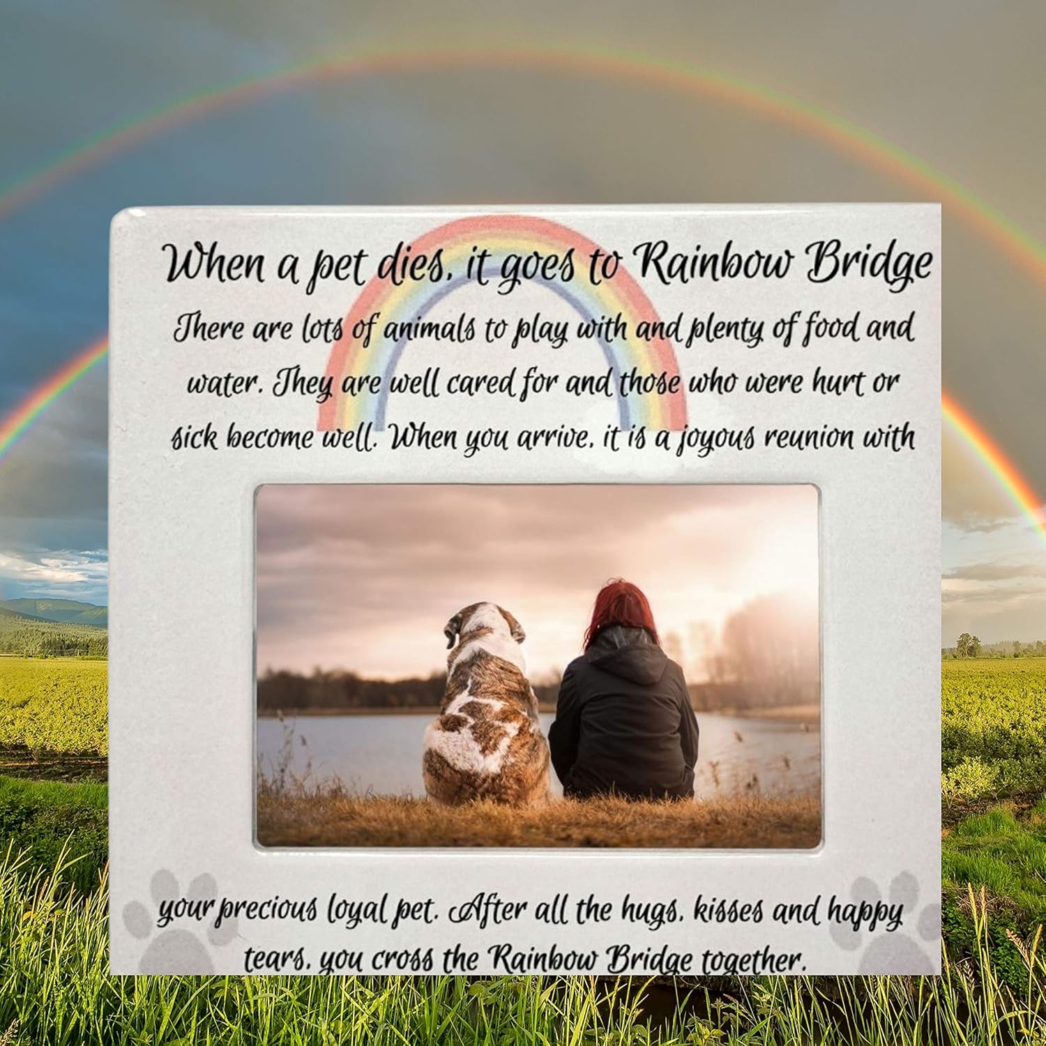 Rainbow Bridge All Dogs Go To Heaven Vivid 11x14 Matted 8x10 Art Print rainbow-bridge-all-dogs-go-to-heaven-vivid-11x14-matted-8x10-art-print