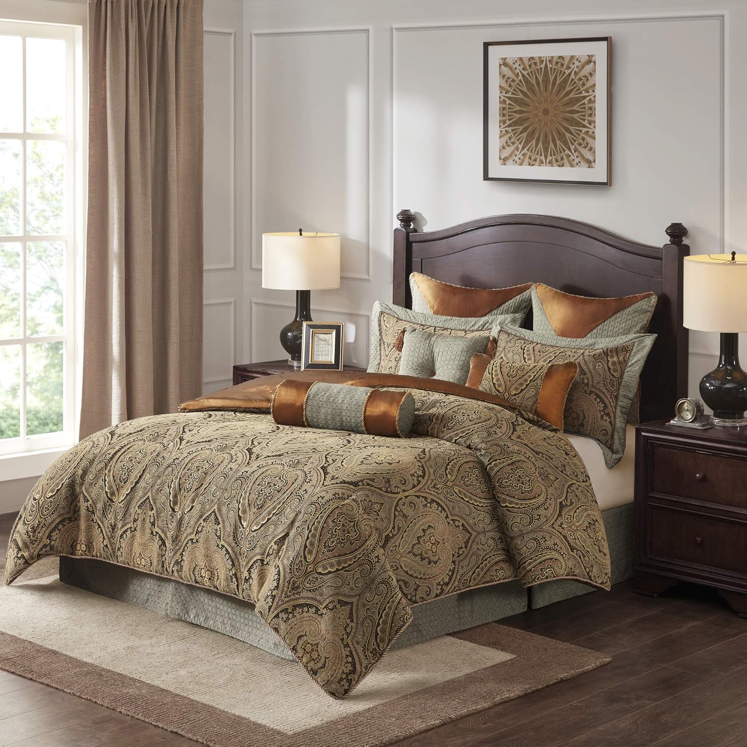 Teal King Size Bedding Sets Buy Striped Cotton 4 Pieces King Size