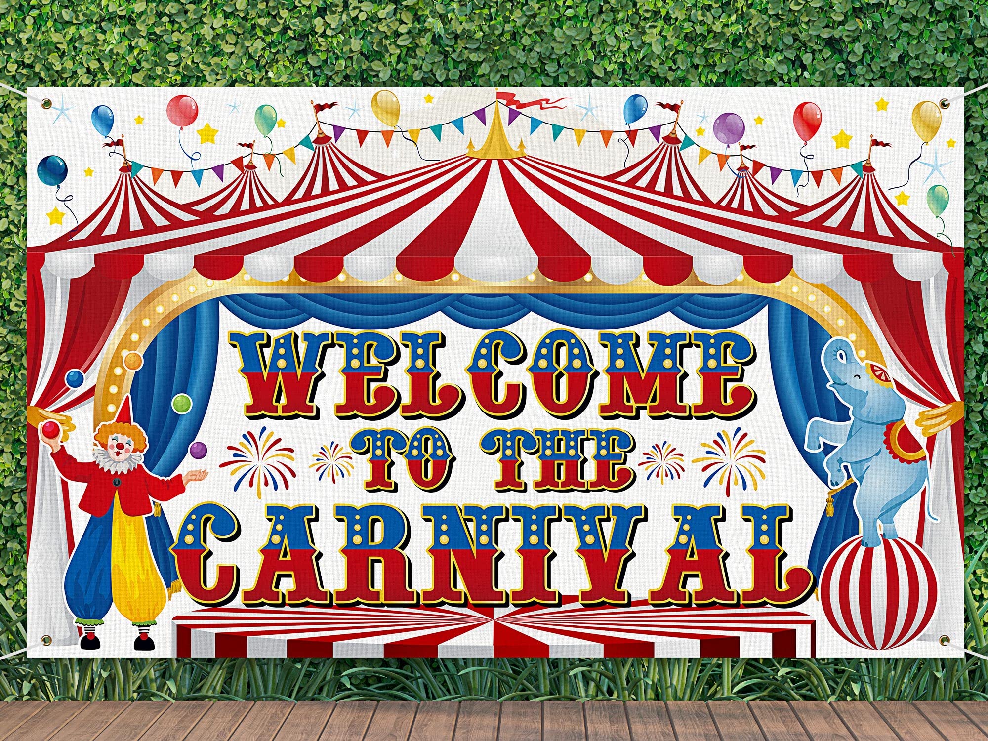 Mua Remagr Large Circus Carnival Backdrop 71 x 43 Inch Welcome to The ...