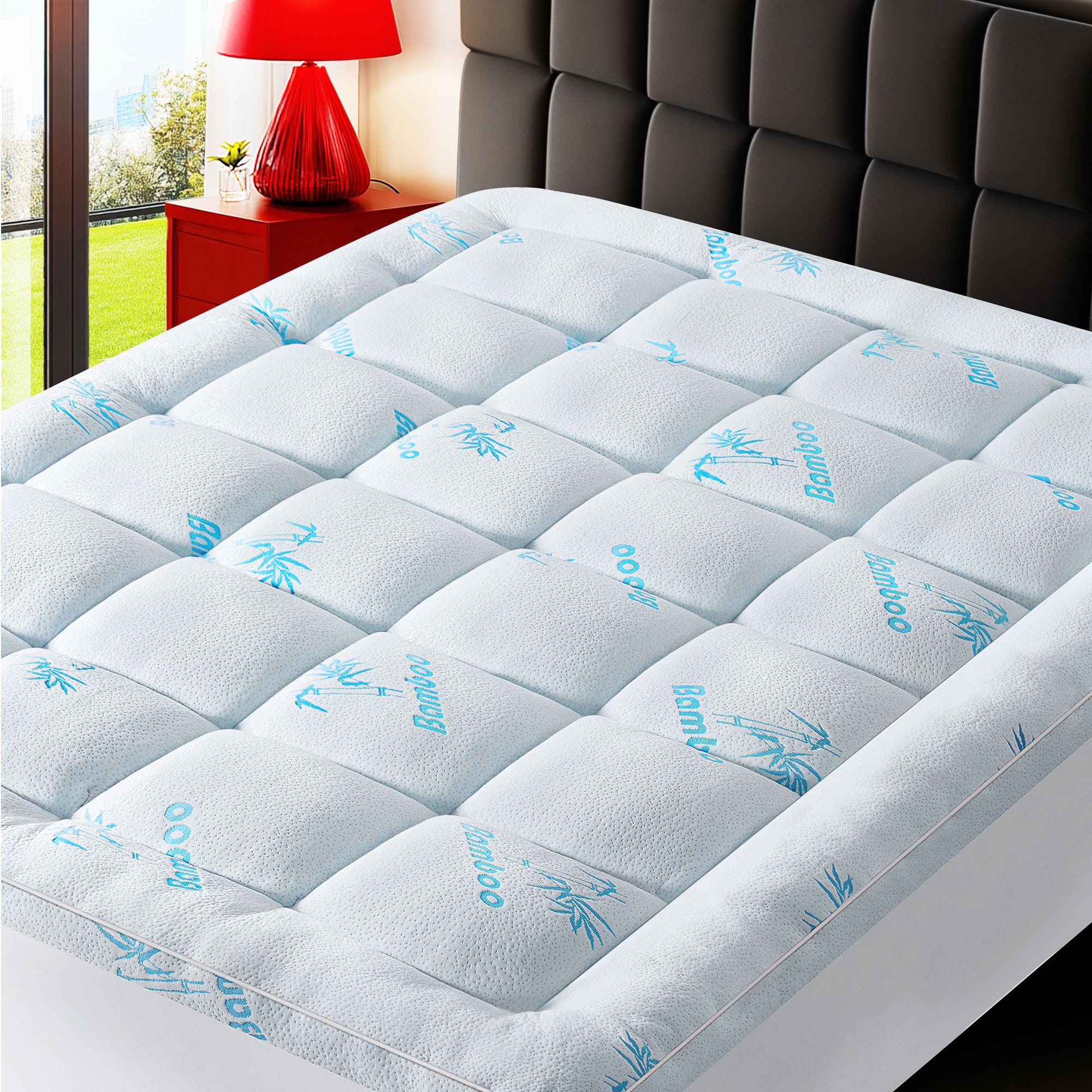 KELTARO Mattress Topper Full Size,Viscose Made from Bamboo Extra Thick ...