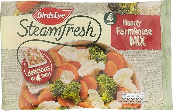 Birds Eye Steamfresh 4 Hearty Farmhouse Vegetable Mix, 540g (Frozen ...