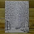 Large Festive Snowman Winter Christmas Snow Scene Light up LED Canvas ...