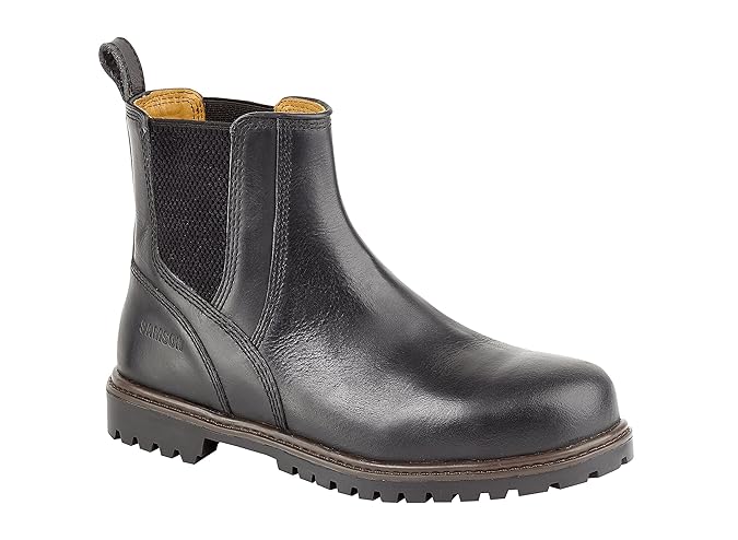 Samson 7047 S3 SRC Black Leather Steel Toe Chelsea Dealer Safety Boots ...