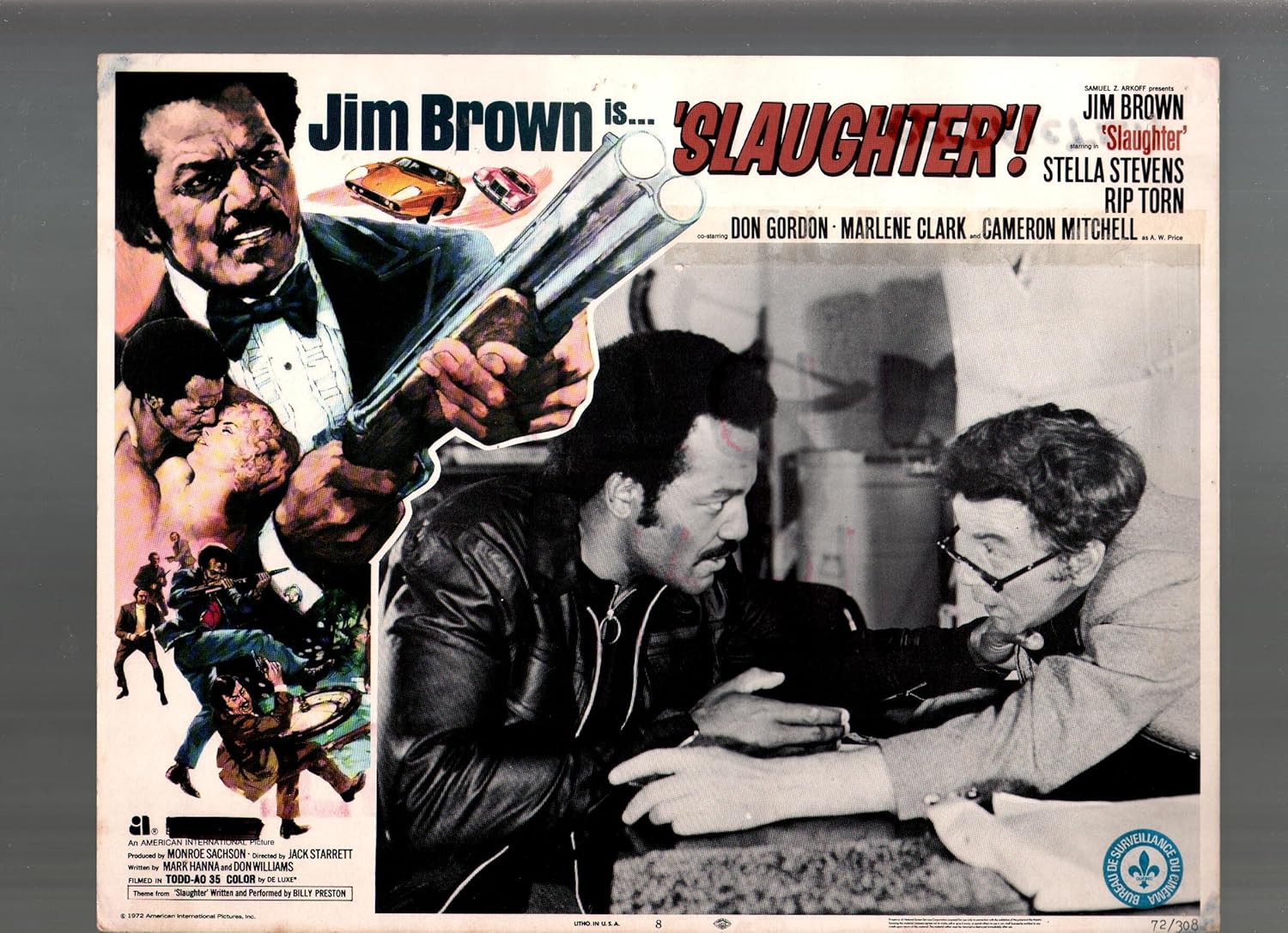 Amazon.com: MOVIE POSTER: Slaughter-Jim Brown-Rip Torn-Don Gordon-11x14 ...