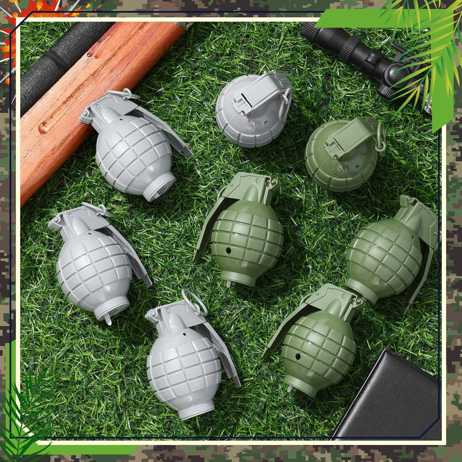 Mua Sratte 8 Pcs Plastic Hand Grenades with Realistic Sound Effects and ...