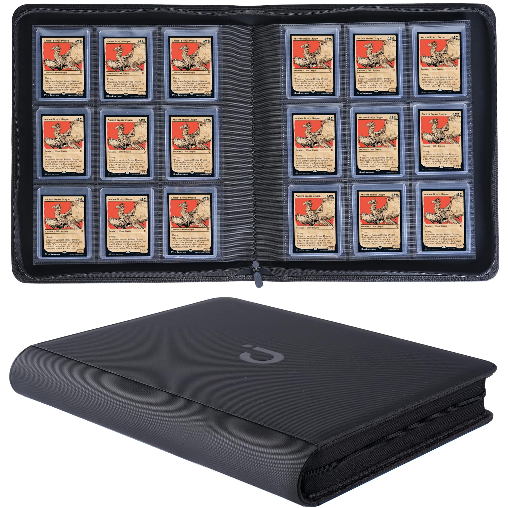 D DACCKIT Toploader Binder, Holds 288 Toploaders, 9 Pocket Top Loader ...
