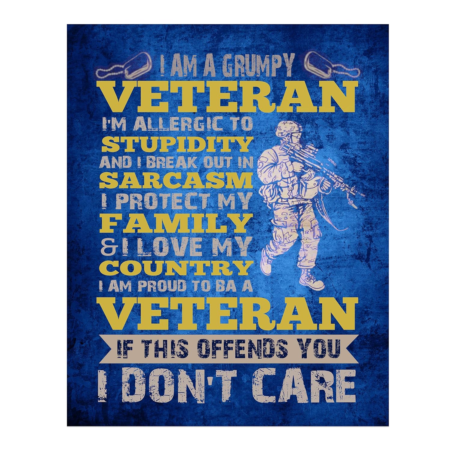 Amazon.com: "I'm a Grumpy Veteran-If This Offends You-I Don't Care ...