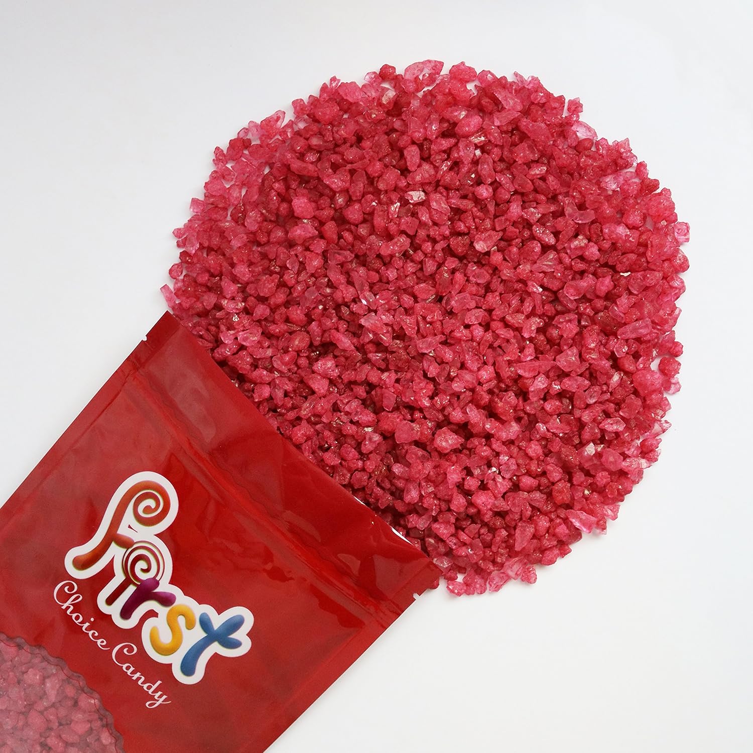 Amazon.com : Red Strawberry Rock Candy Crystals 2 Pound Resealable Bag ...