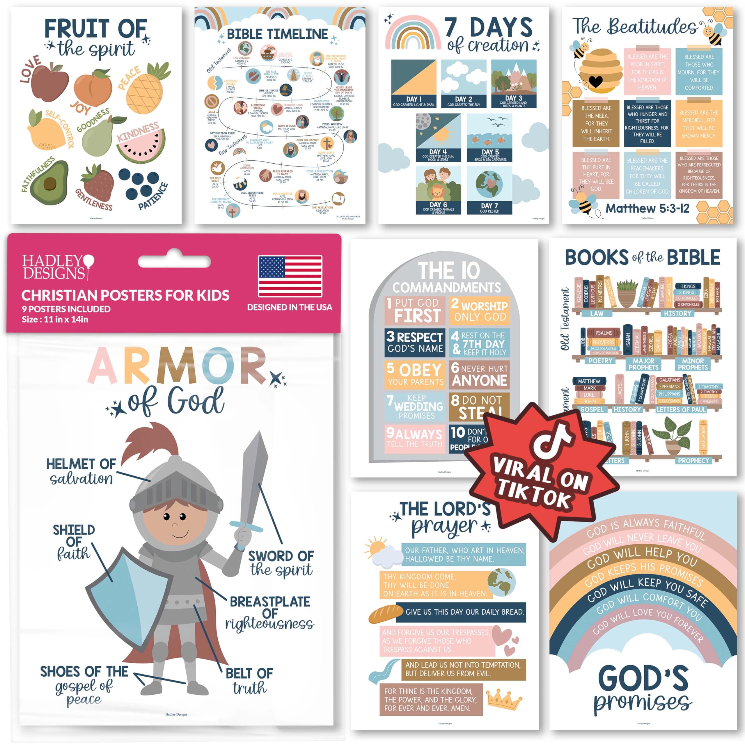 Hadley Designs Sunday School Decorations for Classroom – 9 Bible ...