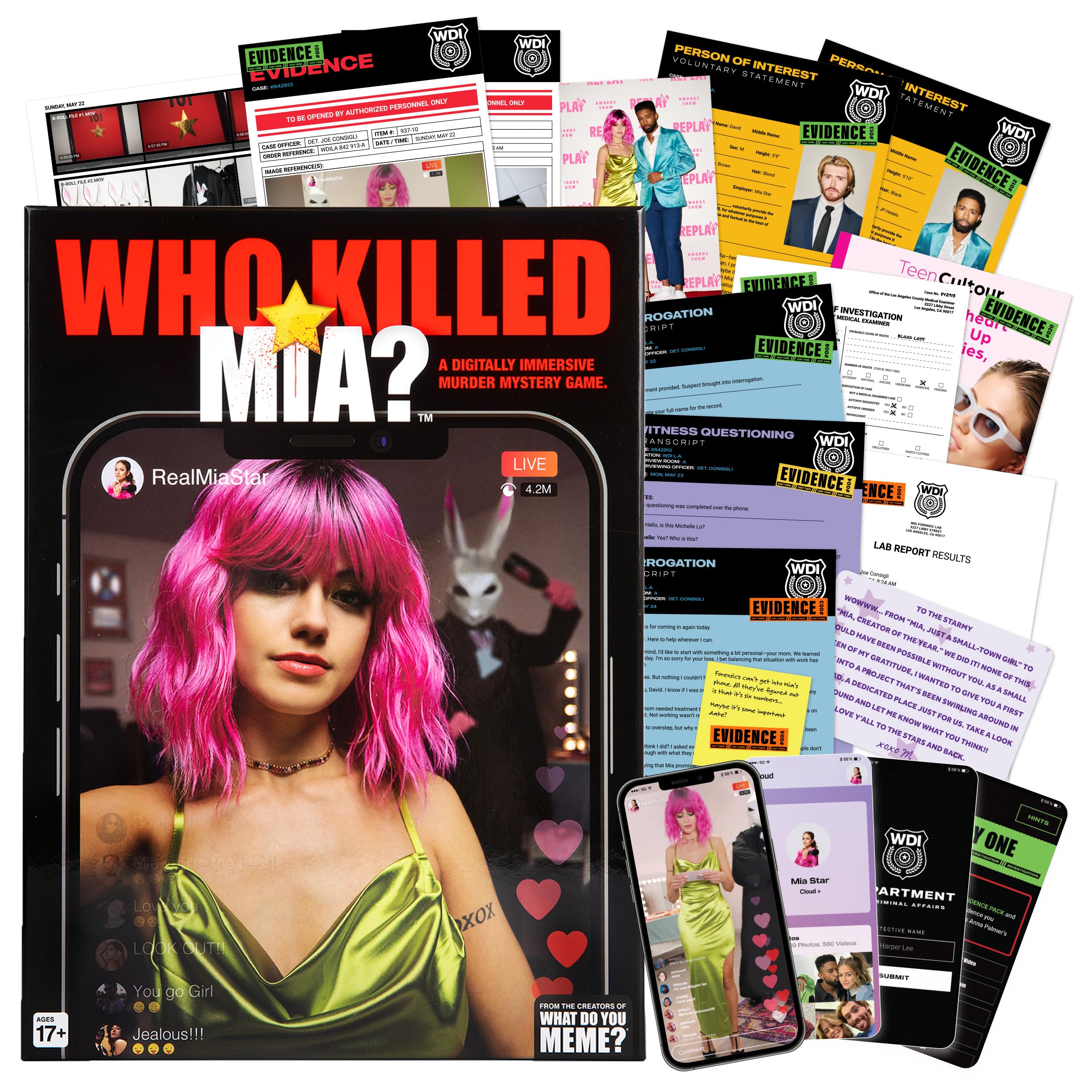 WHAT DO YOU MEME? Who Killed Mia — A Modern Murder Mystery Game True ...