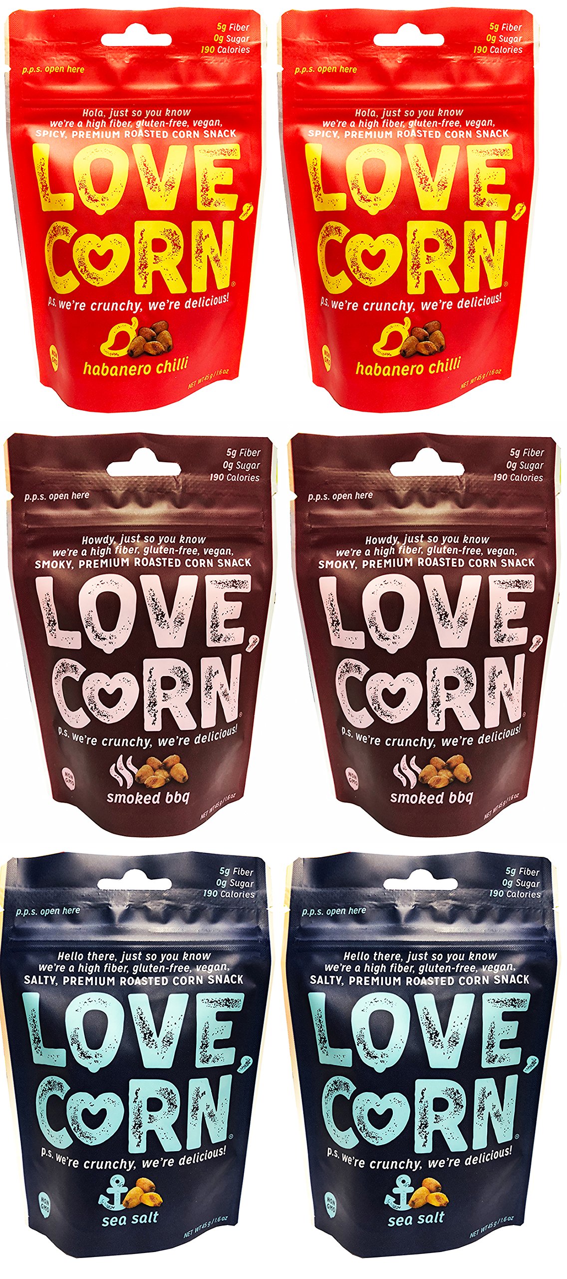 Amazon.com: BBQ LOVE CORN - 1.6oz (10 BAGS) Crunchy Corn, Gluten-Free ...