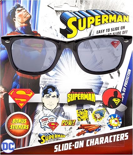 DC Comics Superman Sunglasses & 3D Slide-on Characters Black: Amazon.ca ...