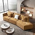 Amazon.com: BAMOOLI Curved Sectional Couches, 120'' Teddy Fabric Mid ...