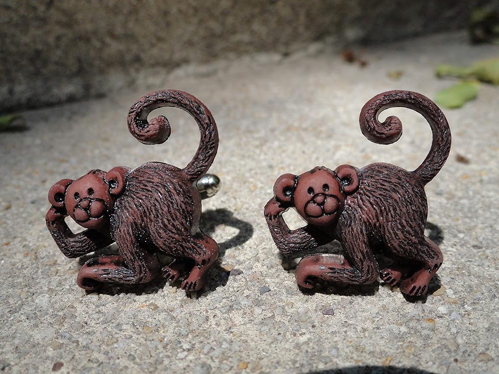 Amazon.com: Monkey Cufflinks: Handmade