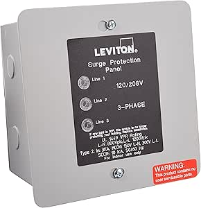 Amazon.com: Leviton 51120-3 120/208 Volt 3 Phase WYE Panel Protector, 4 ...