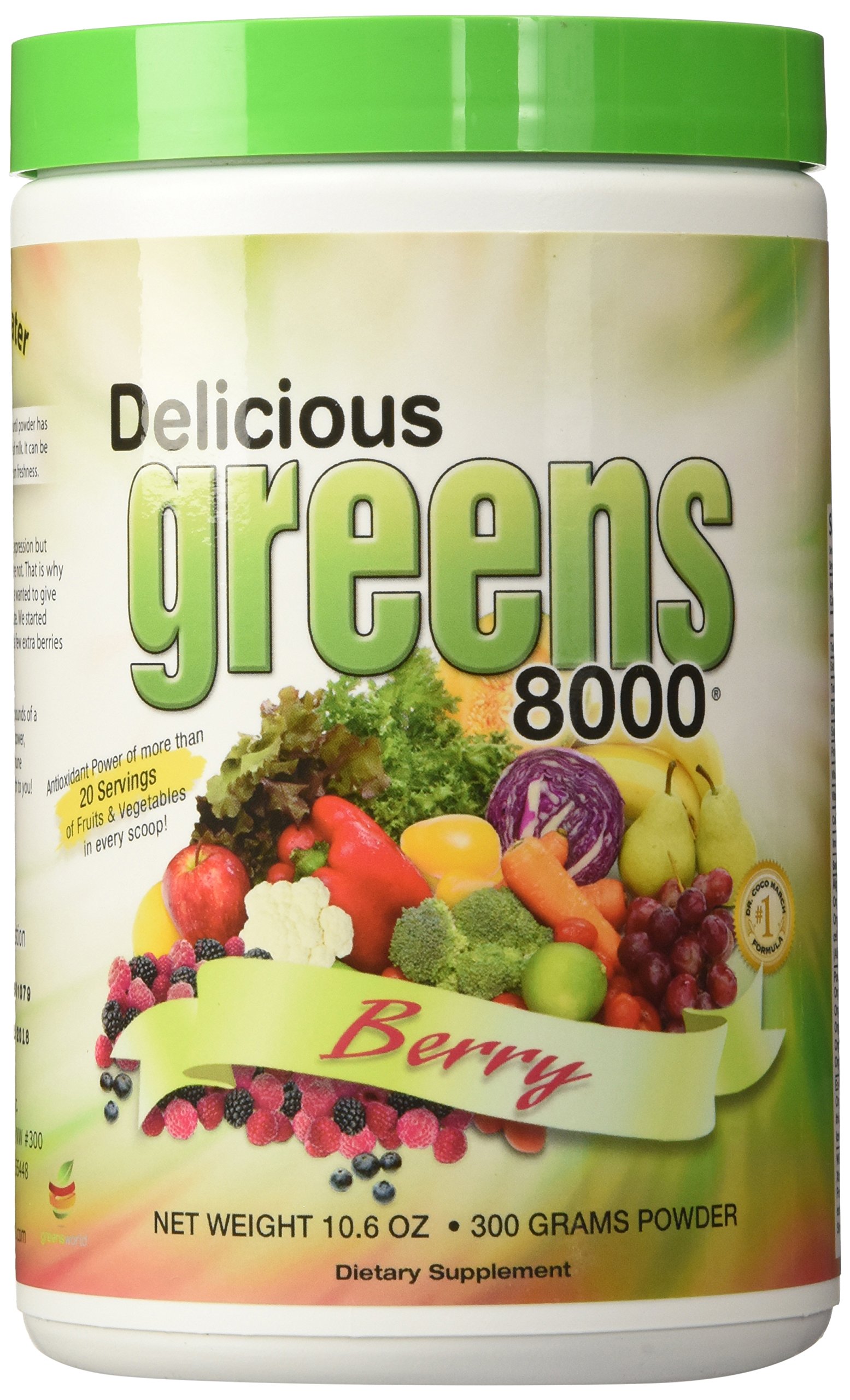Amazon.com: Delicious Greens 8000 Green Food Supplement, Mocha Cafe, 10 ...