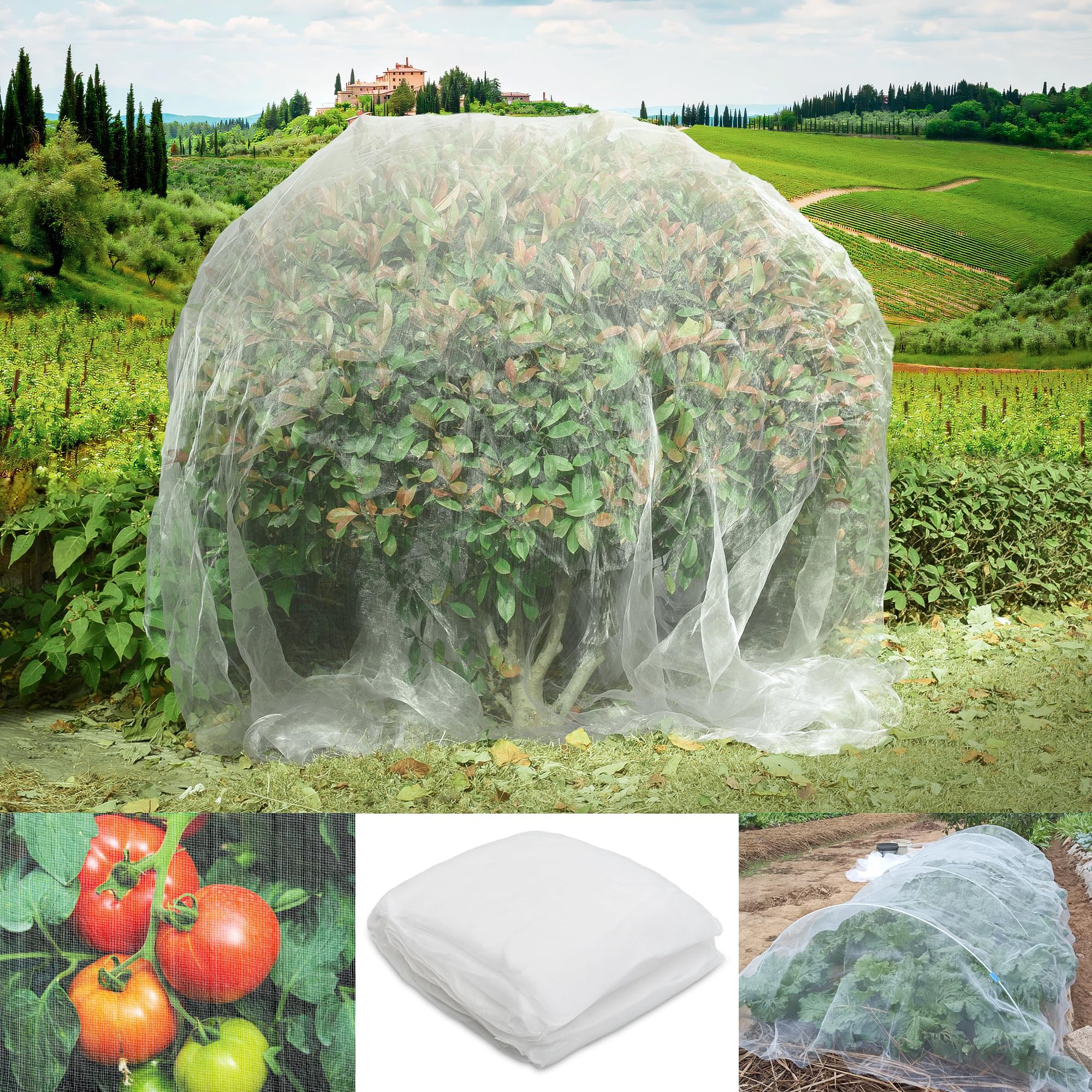 JEYODA Garden Netting Plant Covers Net Ultra Fine Mesh Pest Barrier Net ...