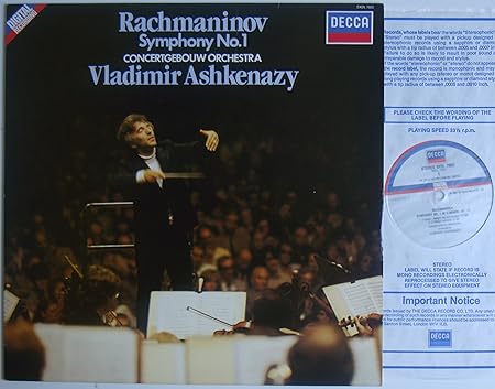Vladimir Ashkenazy / Concertgebouw Orchestra - Rachmaninov - Symphony No. 1 - 12" LP 1983 ...