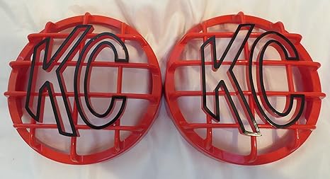 Amazon.com: KC HiLiTES 6" Grill Guards KC Light Covers, Light Red with ...