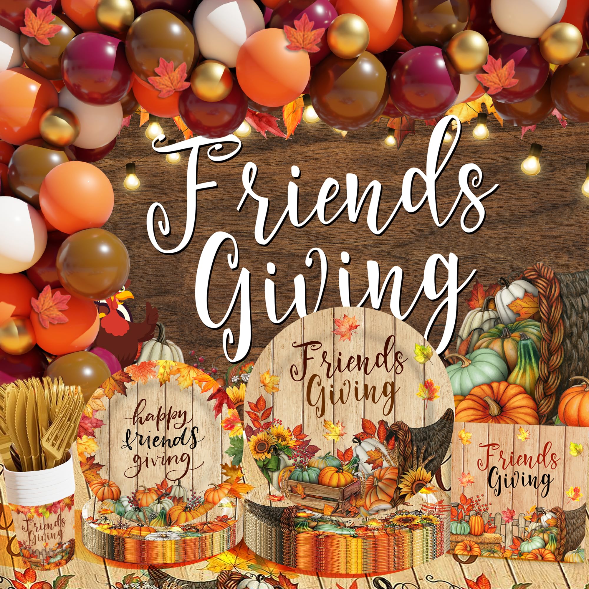 Friendsgiving Decorations,321PCS Friendsgiving Party Decorations ...