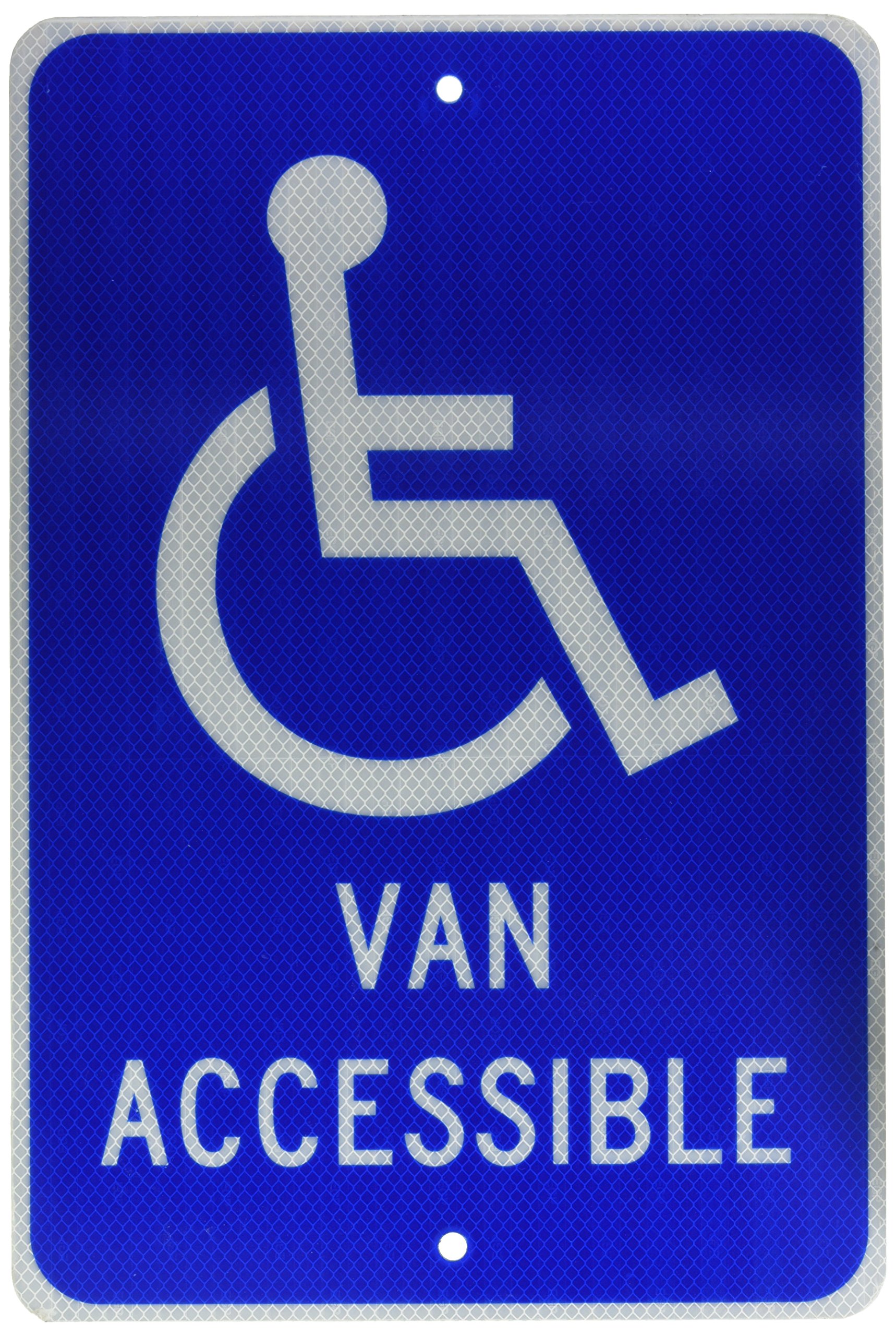 NMC TM147J Handicap Parking Sign, Legend "VAN ACCESSIBLE" with Graphic ...