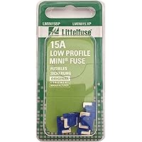 Amazon.com: Littelfuse LMIN015.VP MINI Low Profile 15 Amp Carded Blade Fuse, (Pack of 5) : Tools ...