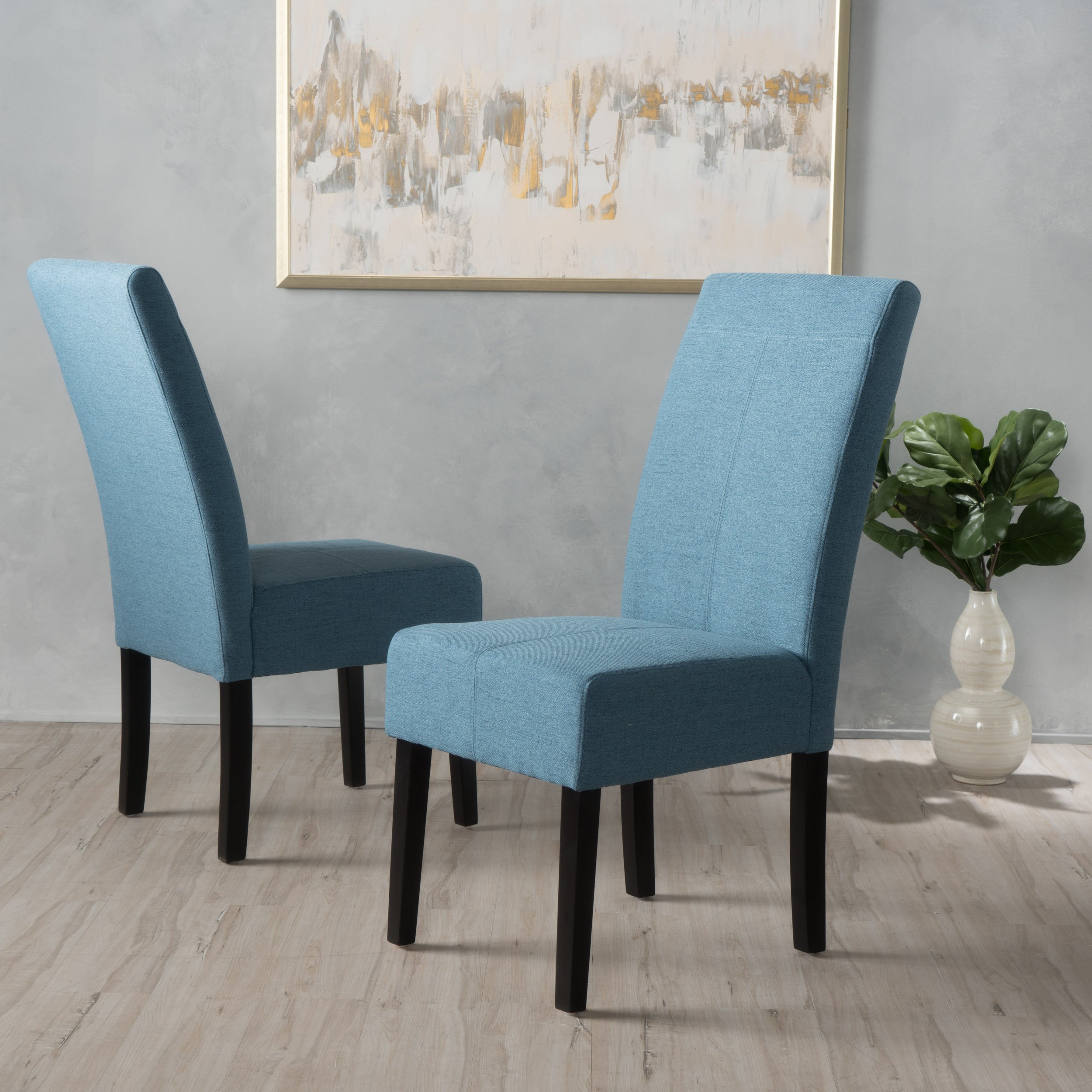 Christopher Knight Home 299435 Pertica Fabric Dining Chair (Set of 2), Blue