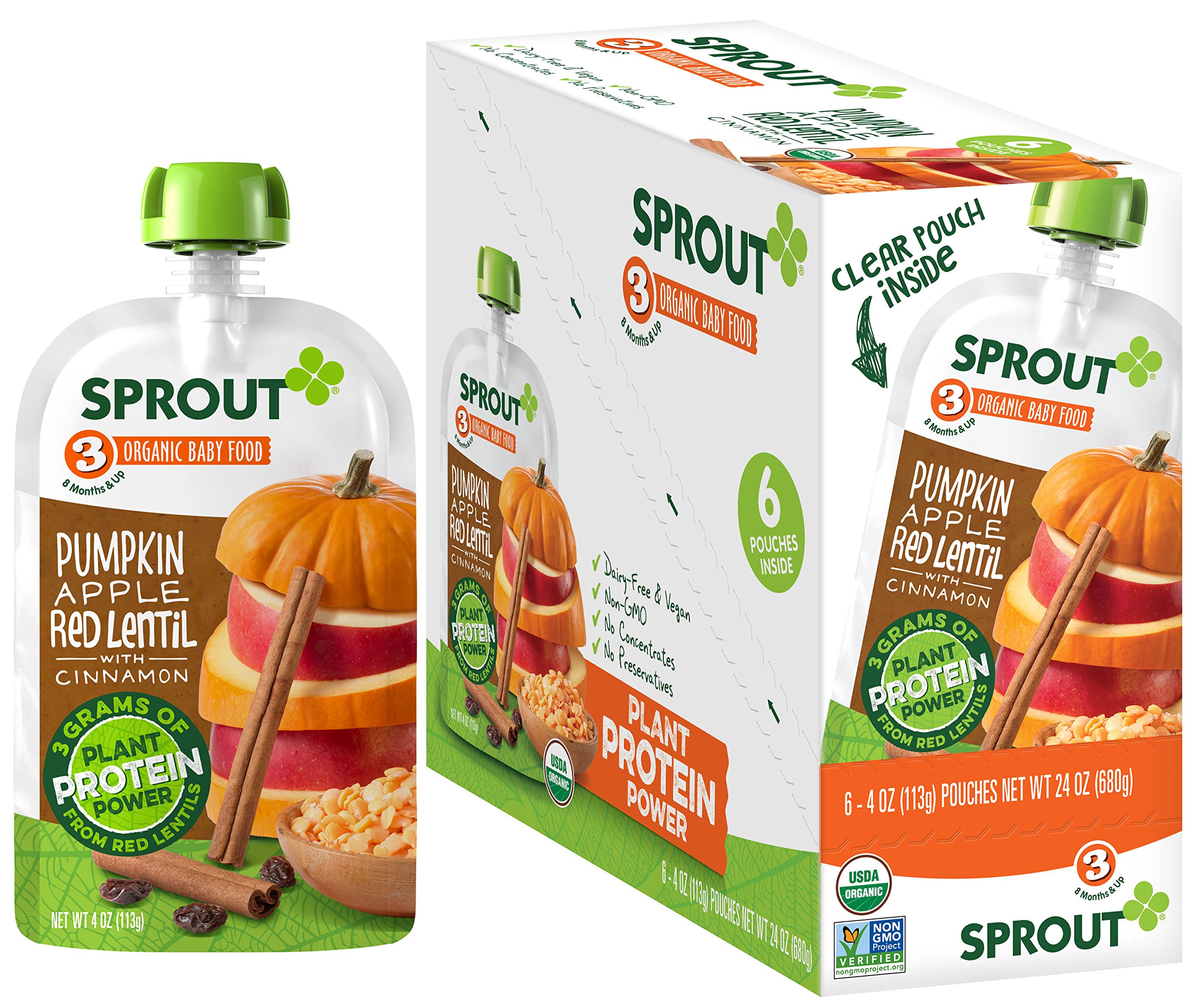 Sprout Organic Baby Food Pouches Stage 3 Sprout Baby Food, Butternut ...