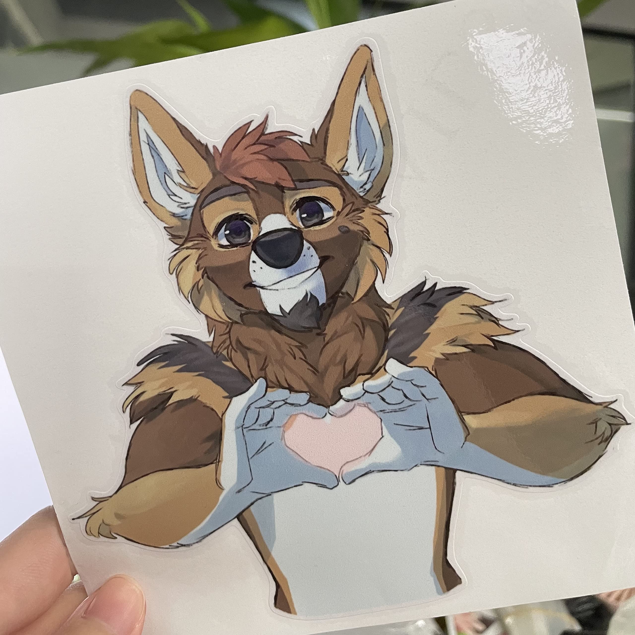 Mua 5.1'' for Furry Stickers Cute Wolf Anime Car Decal Vinyl Peeker ...