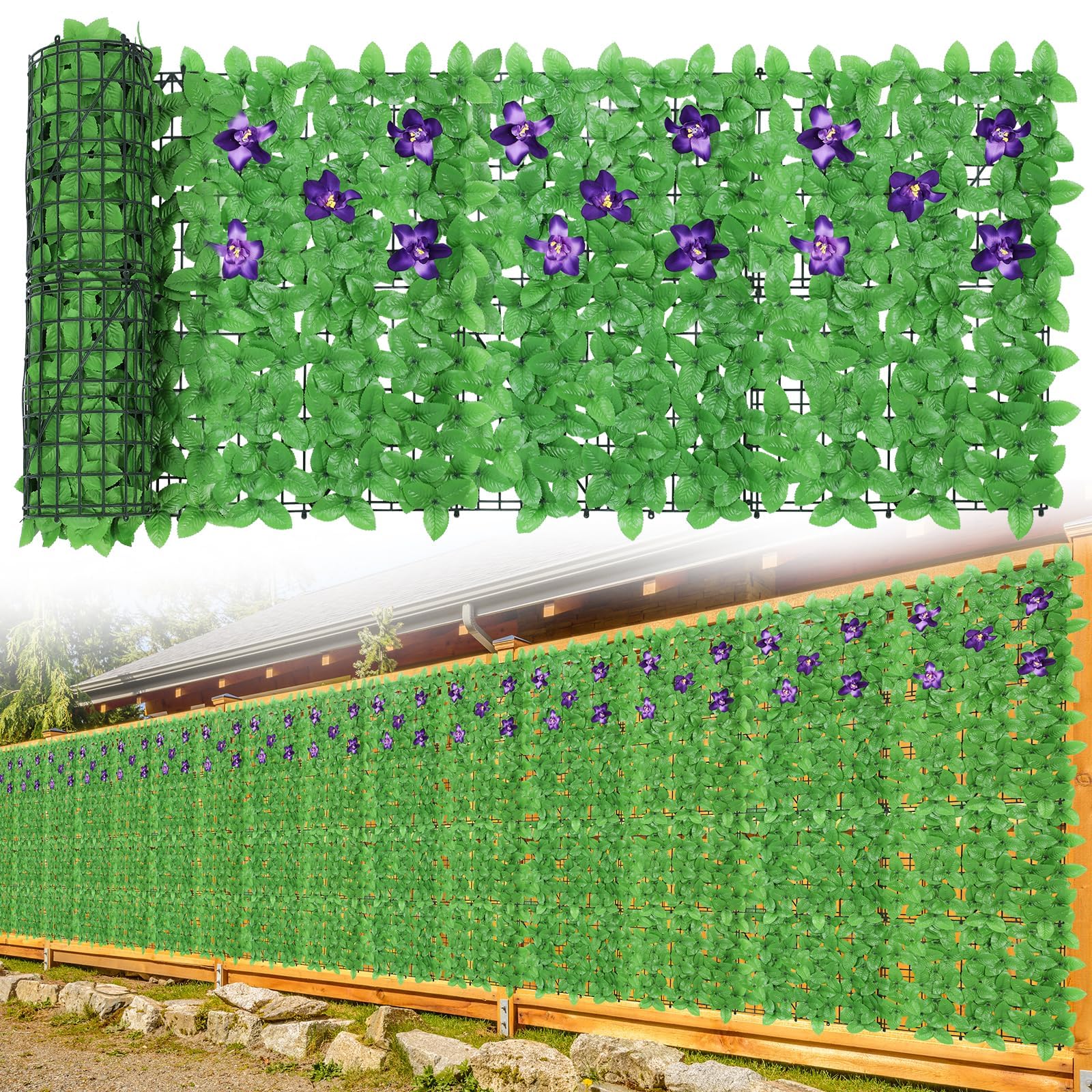 NANANARDOSO Artificial Ivy Privacy Fence, 91x46In(29.2sqft) Faux ...
