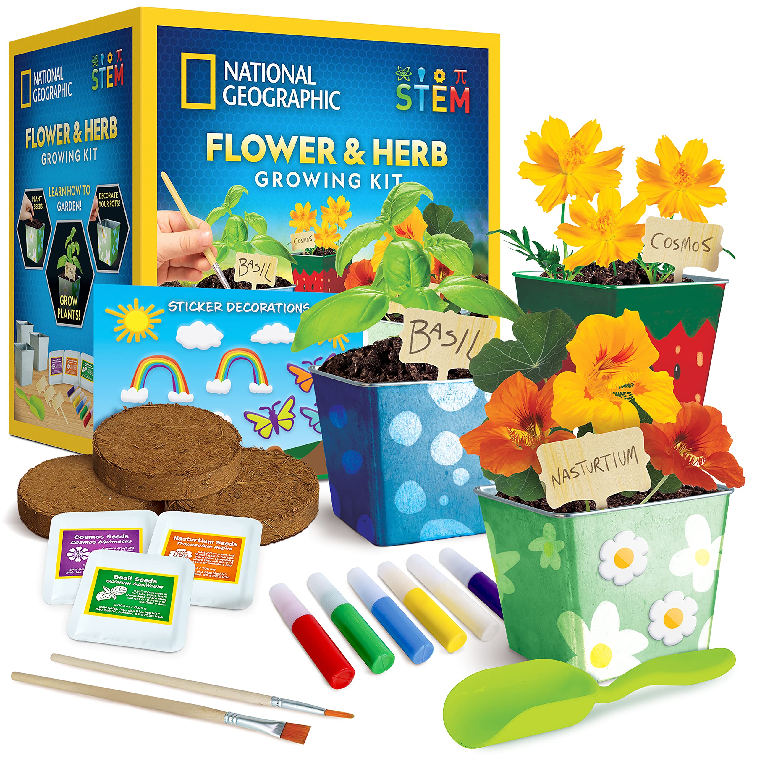 Mua NATIONAL GEOGRAPHIC Flower & Herb Gardening Kit for Kids - Kids ...