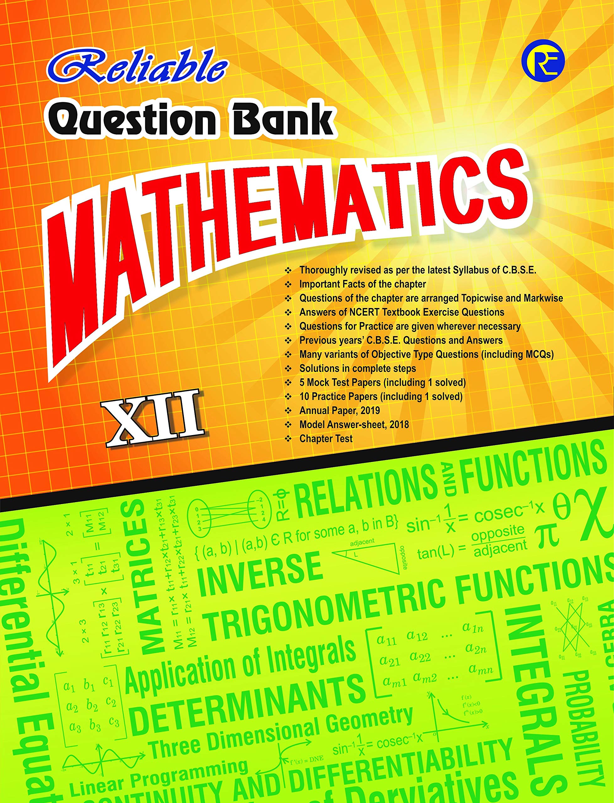 Reliable Question Bank Class 12 Mathematics Book Chapterwise