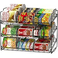 Amazon.com: DecoBros Supreme Stackable Can Rack Organizer, Black : Home ...