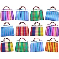Amazon.com: MoreFiesta 24 Pcs Small Mexican Tote Mercado Bags 7.5 inch ...