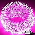 Amazon.com : JMEXSUSS Valentines Pink Decorations, 33ft 100 LED Pink ...