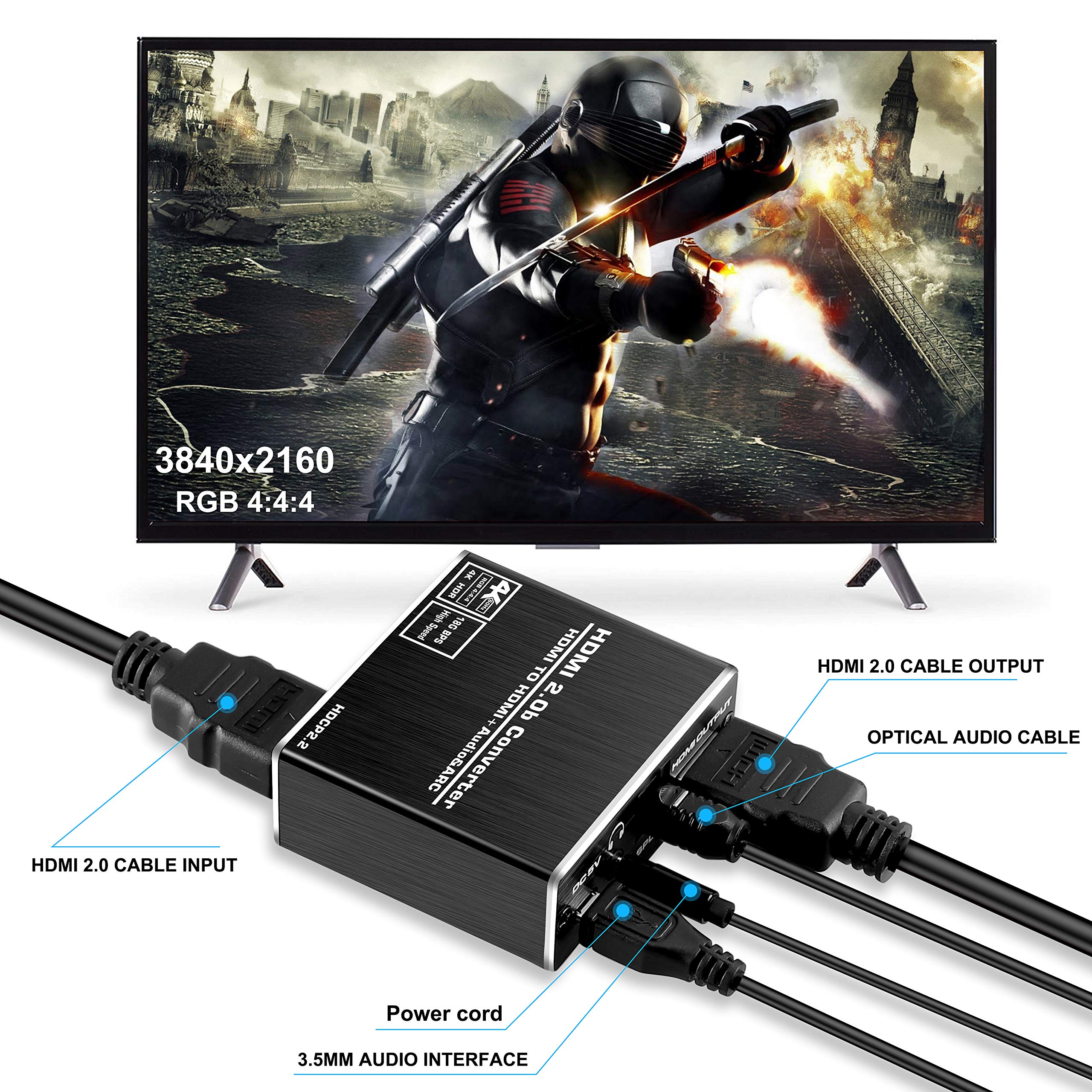 Mua NEWCARE HDMI 2.0b Audio Extractor 4K, HDMI Audio Converter HDMI to ...