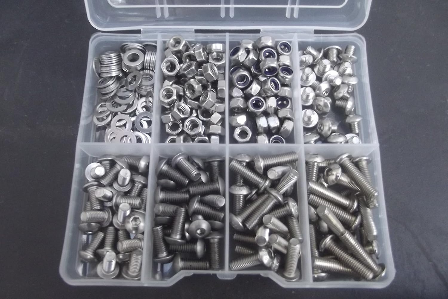 M5 Allen Socket Button Head Bolt, Nut, Washer & Allen Key Kit 300 Piece ...
