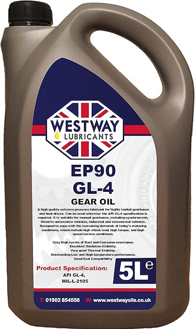 Westway Lubricants EP90 Gear Oil 5L GL-4: Amazon.co.uk: Car & Motorbike