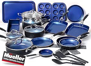 Amazon.com: Mueller Sapphire UltraClad Kitchen Pots and Pans Set ...