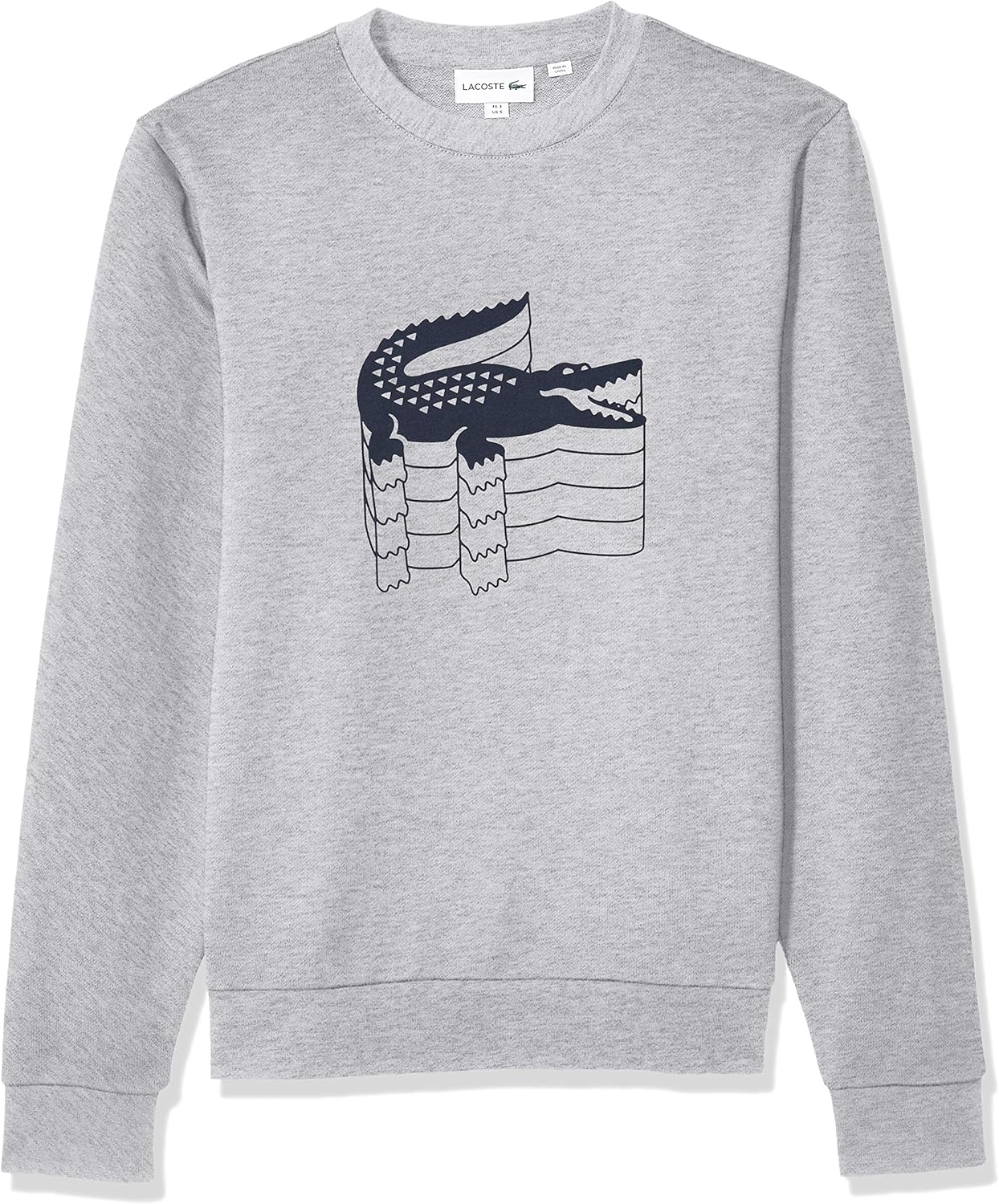 Lacoste Mens Long Sleeve Graphic Brushed Fleece Jersey: Amazon.ca ...