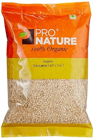 Pro Nature 100% Organic Sesame (White, Natural) 200g: Amazon.in ...