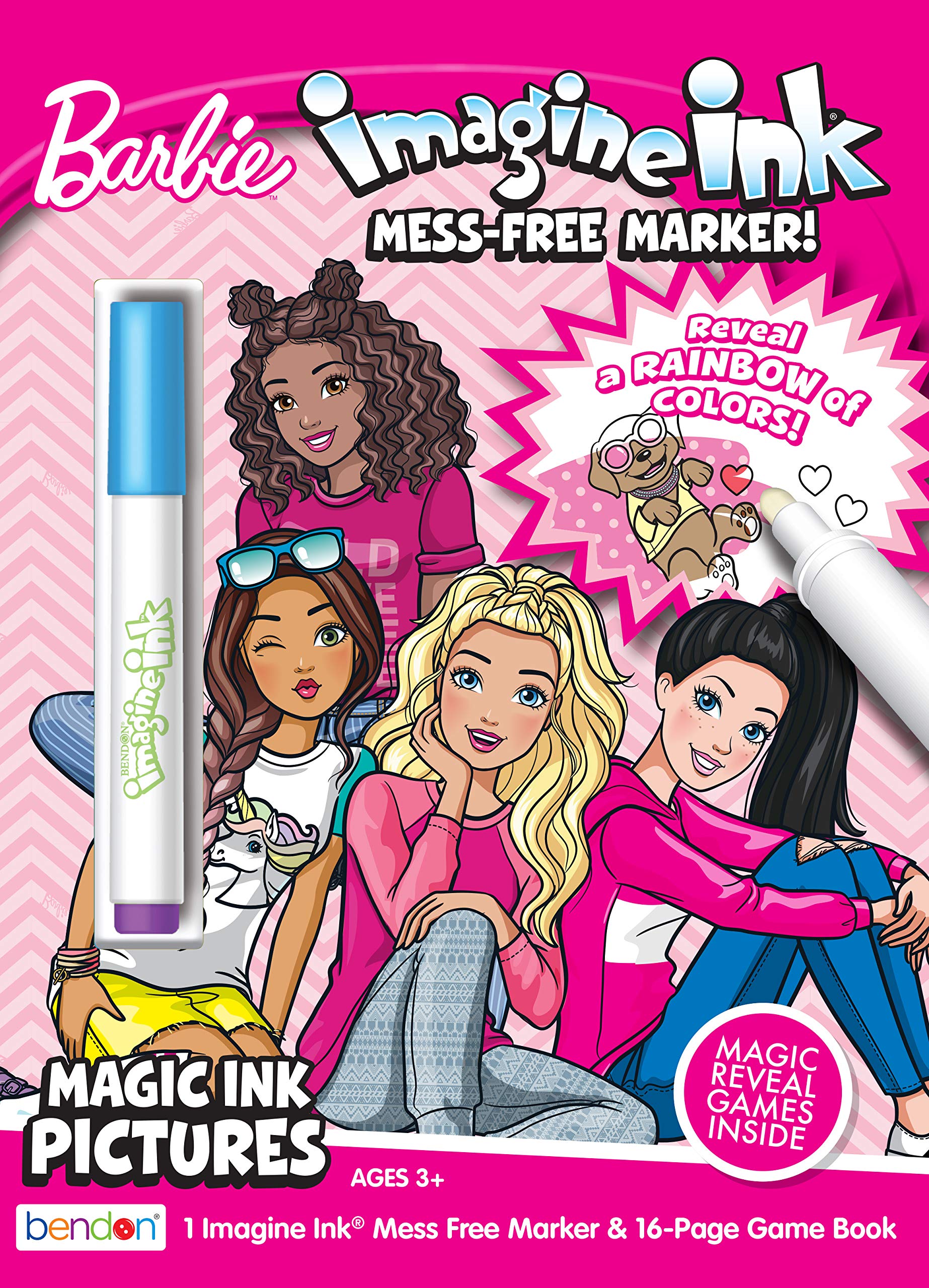 Mua Bendon Barbie Mattel 16 Page Imagine Ink Coloring Book with 1 Mess ...