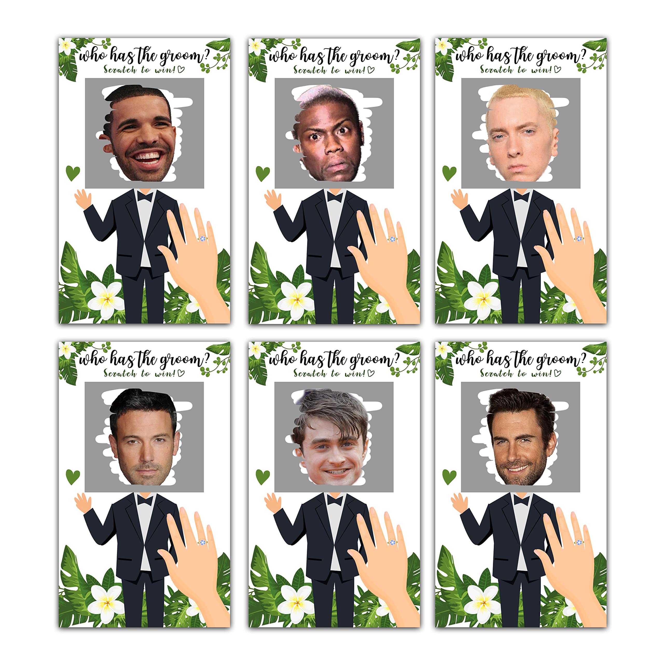 Bridal Shower Games - Who Has The Groom Scratch Off Celebrity Cards ...
