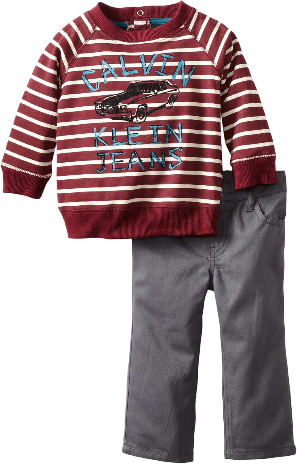 Amazon.com: Calvin Klein Baby Boys' Stripes Top With Pant, Multi, 24 ...